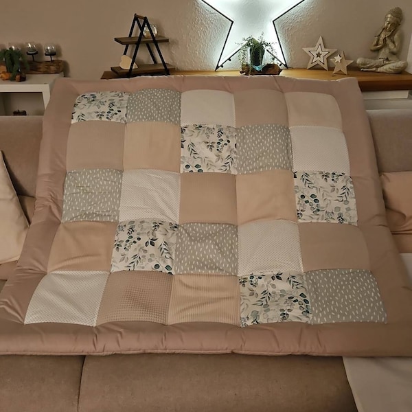 Krabbeldecke mit Name personalisiert * Waldtiere rost sand * Krabbelmatte Spielmatte - Etsy.de