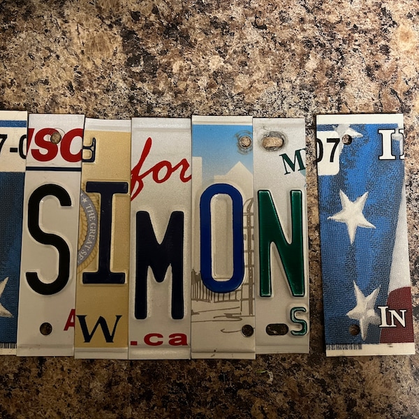 Professionally Cut License Plate LETTERS and Numbers From Real Plates ...