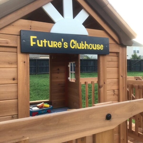 Personalized Clubhouse Sign | Hand Painted Outdoor Decor - Etsy