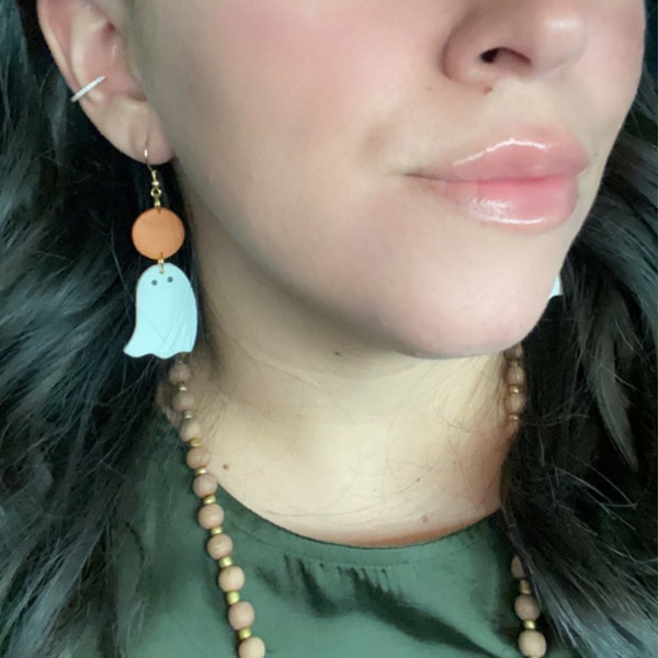 Breast Cancer Awareness Ribbon Earrings, Clay Cancer Ribbon Earrings ...