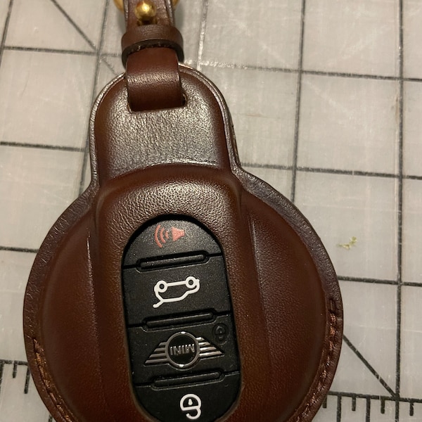 Personalized Leather Key Cover for Mini Cooper Countryman, Clubman, 3 ...