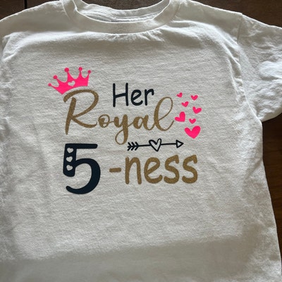 Her Royal Fiveness Svg 5th Birthday SVG Fifth Birthday Svg - Etsy