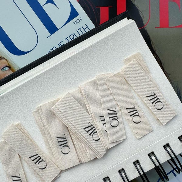 Printed Satin Care Clothing Labels 100% Cotton W/ Care Instructions 1 W ...