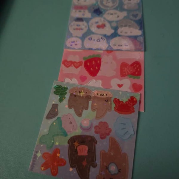 Cute Holographic Seal Sticker Sheet - Etsy