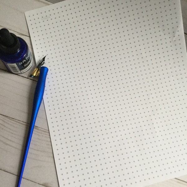 Light Gray Dot Paper, Printable Calligraphy Practice Paper, Electronic ...