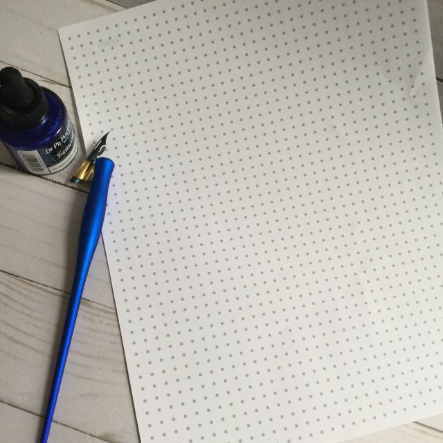 Light Gray Dot Paper Printable Calligraphy Practice Paper | Etsy