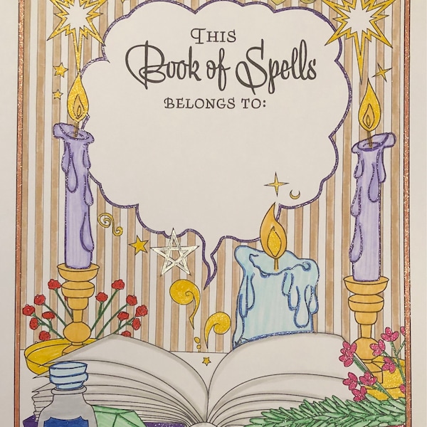 Coloring Book of Shadows: Book of Spells PDF - Etsy