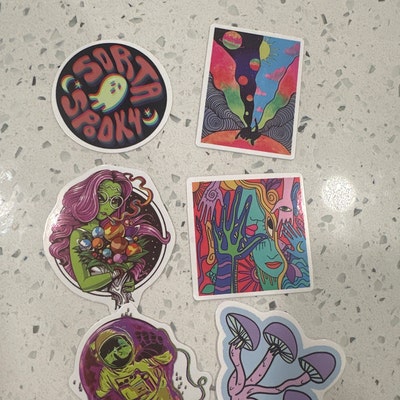 Psychedelic Trippy Sticker Pack - Etsy