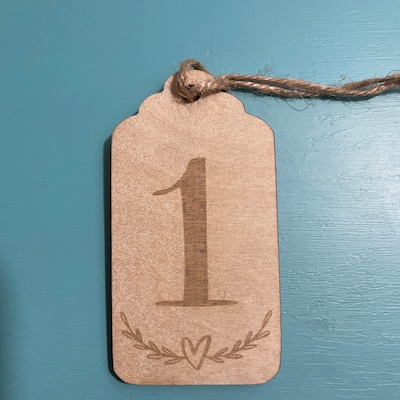 Rustic Wooden Table Number Tag // Farmhouse Style // Wedding Table ...