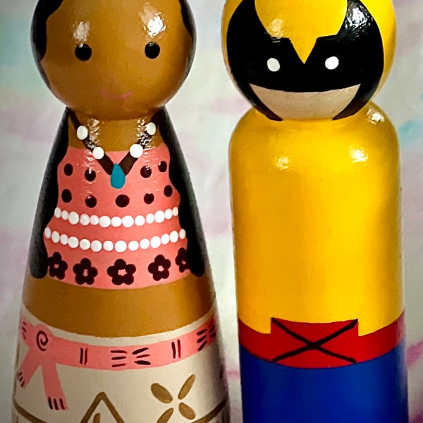 Frozen Peg Doll Set | Elsa | Anna | Olaf | Kristoff | Sven - Etsy