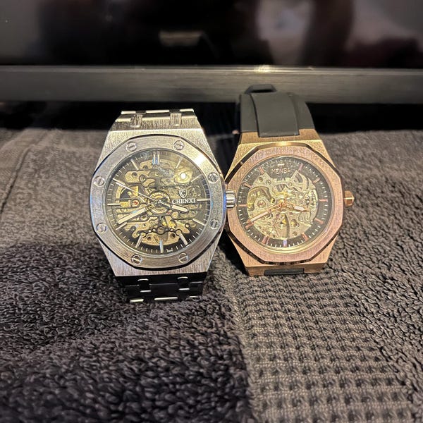 Anniversary Gift for Men - Stylish Skeleton Watch Design With Durable ...