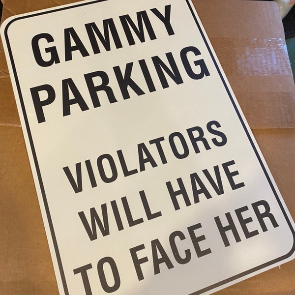 Custom Parking Sign Made of Aluminum, Personalized Parking Sign ...