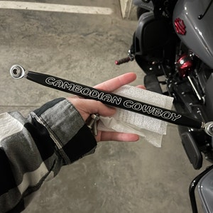 Harley Custom Engraved Shift Linkage Gloss Black, FLH, CNC Cut, Billet ...