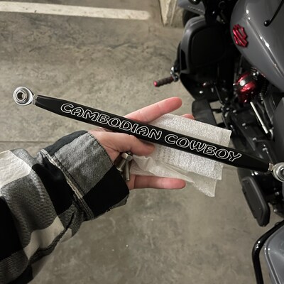 Harley Custom Engraved Shift Linkage Gloss Black, FLH, CNC Cut, Billet ...