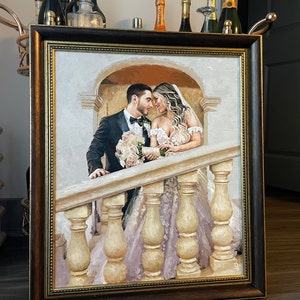 Wedding Oil Painting From Photo Custom Portrait Painting - Etsy
