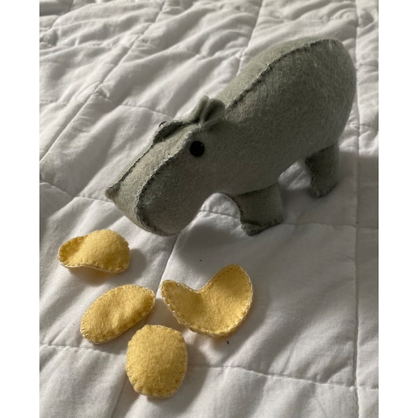 DIY Felt Hand Stitching Kit House Hippo - Etsy