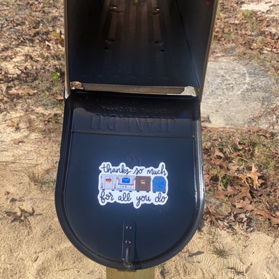 Thank You Mailbox Decal New, Mailman Sticker, Mailman Gift, Mailbox ...