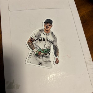 Realistic Cartoon Illustrated Baseball Stickers Glossy Matte Laminate ...