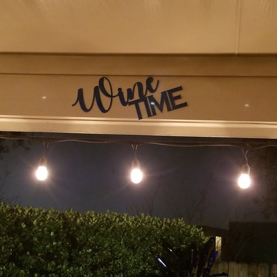 Metal Wine Time Wall Art Sign With Powder Coat Lots of Colors Available ...