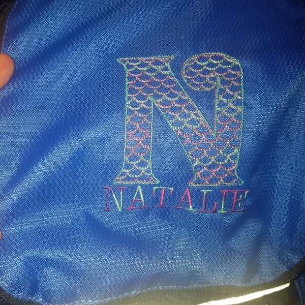 Stunning 2 Color Mermaid Light Monogram Font Embroidery Designs Whole ...