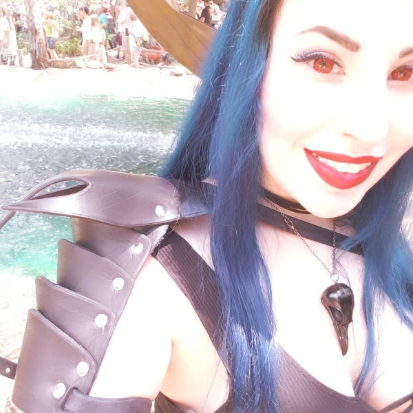 Leather Dragon Wing Pauldron: Women's Customizable Shoulder Armor - Etsy