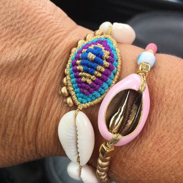 Summer Bracelets Combination, Shell Bracelets, Cowrie Shell Bracelet ...
