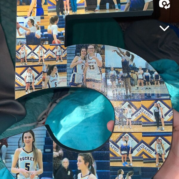 Freestanding Letter, Photo Collage Letter, Single Character, Wood 3D ...