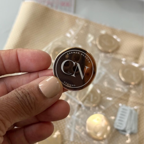 Custom Round Bag Labels,30mm Light Gold/gun Black/silver Metal Blank ...