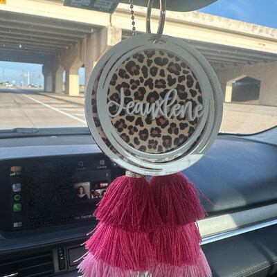 Varsity Letter Keychain With Mini Ombre Tassel Initial Zipper Pull ...