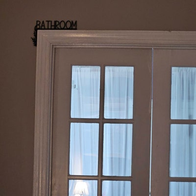 Bathroom Door Topper Over the Door Sign Minimalist Bathroom Sign Airbnb ...