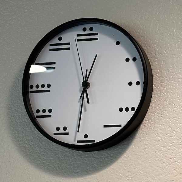 Maya Numerals Wall Clock, Ya'ax Green B, SILENT Movement, FREE Shipping ...