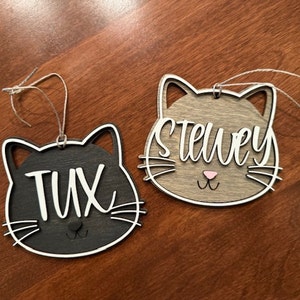 Personalized Cat Ornament Custom Cat Ornament Personalized Pet Ornament ...
