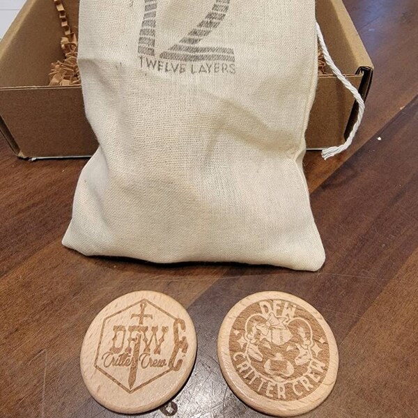 Personalized 1.5" Wood Tokens | 1 or 2-sided | Engraved With Your Own ...