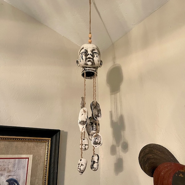 Handmade Creepy Doll Head Chimes - Etsy