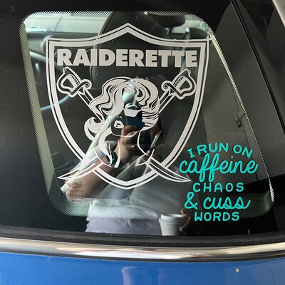 Raiderette Vinyl Decal, Female Las Vegas Raider Fan Decal Sticker - Etsy