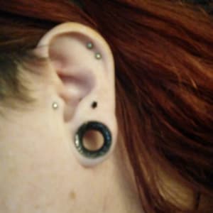 Hecate Moons Ear Weights Black Steel Crescent Moon Hangers Pair Ear ...