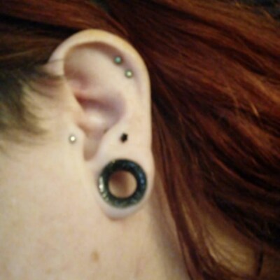 Glitter Black Alien Skinz Soft Silicone Ear Plugs Tunnels Gauges ...