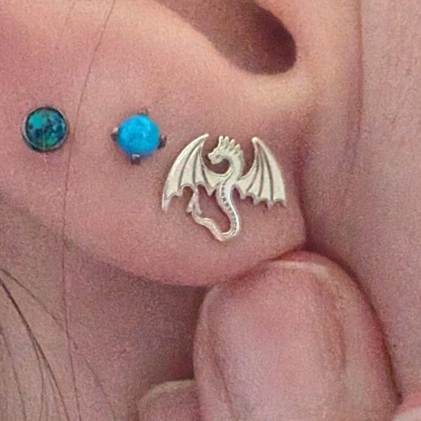 Mythical Dragon Earring, Dragon Earring, 14k Gold Filled Earrings ...