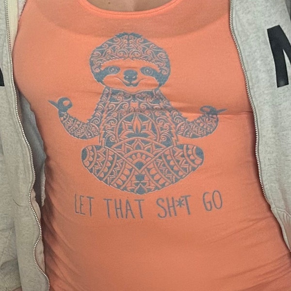 Zen Sloth Let That Shit Go Enamel Mug. Namaste Campfire Mug Gift ...