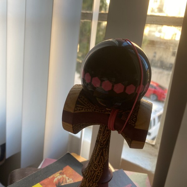 Woodburned Kendama Maple Nick Gallagher Ken With Blue Crescent Moon ...