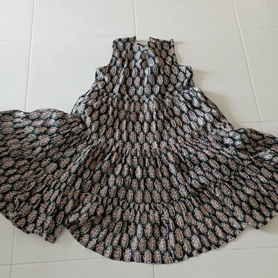 Hand Block Printed Wrap Dress Green Block Print Dress Summer - Etsy