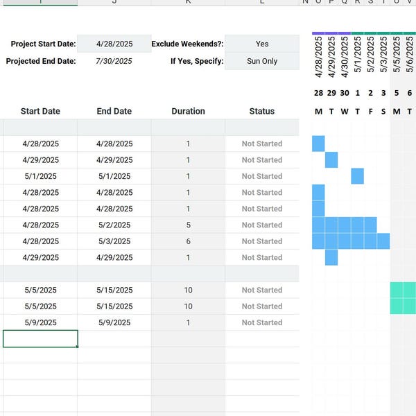 Project Management Template Excel, Project Management Spreadsheet ...