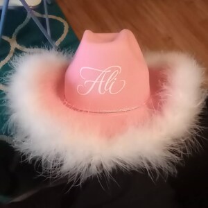 Pink Birthday Girl Cowboy Hat Cowgirl Hat With Rhinestone Fringe,bridal ...