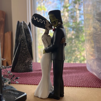 Pins & Bones Frankenstein and Bride Figurine, Hand Detailed ...