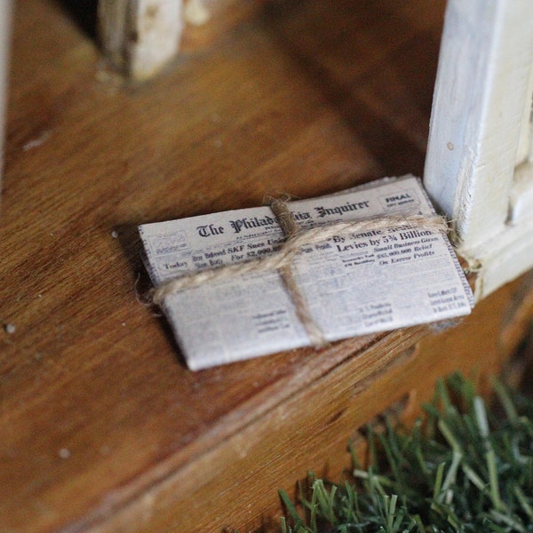 Dollhouse Miniature Newspaper PDF Printable Template 5 Pages in 1:12 ...