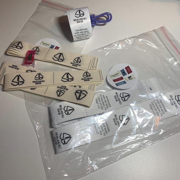 Custom Clothing Labels White Satin Fabric Labels Printed With Your Own ...
