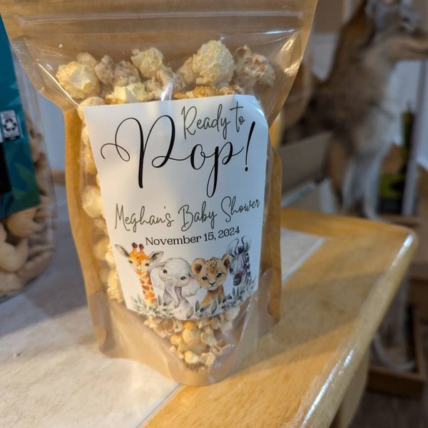 Safari Baby Shower Favors Wild One Jungle Theme Party Ready to Pop Baby ...