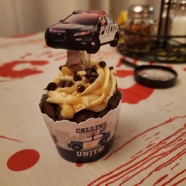 Police Officer Cop Deputy Cupcake Toppers - Etsy
