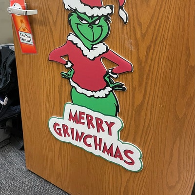 Grinch Yard Sign Cutout With Merry Grinchmas Comes With H-stake 30x20 ...
