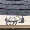 Metal Mountain House Number Sign | Mountain Address Sign | Modern ...
